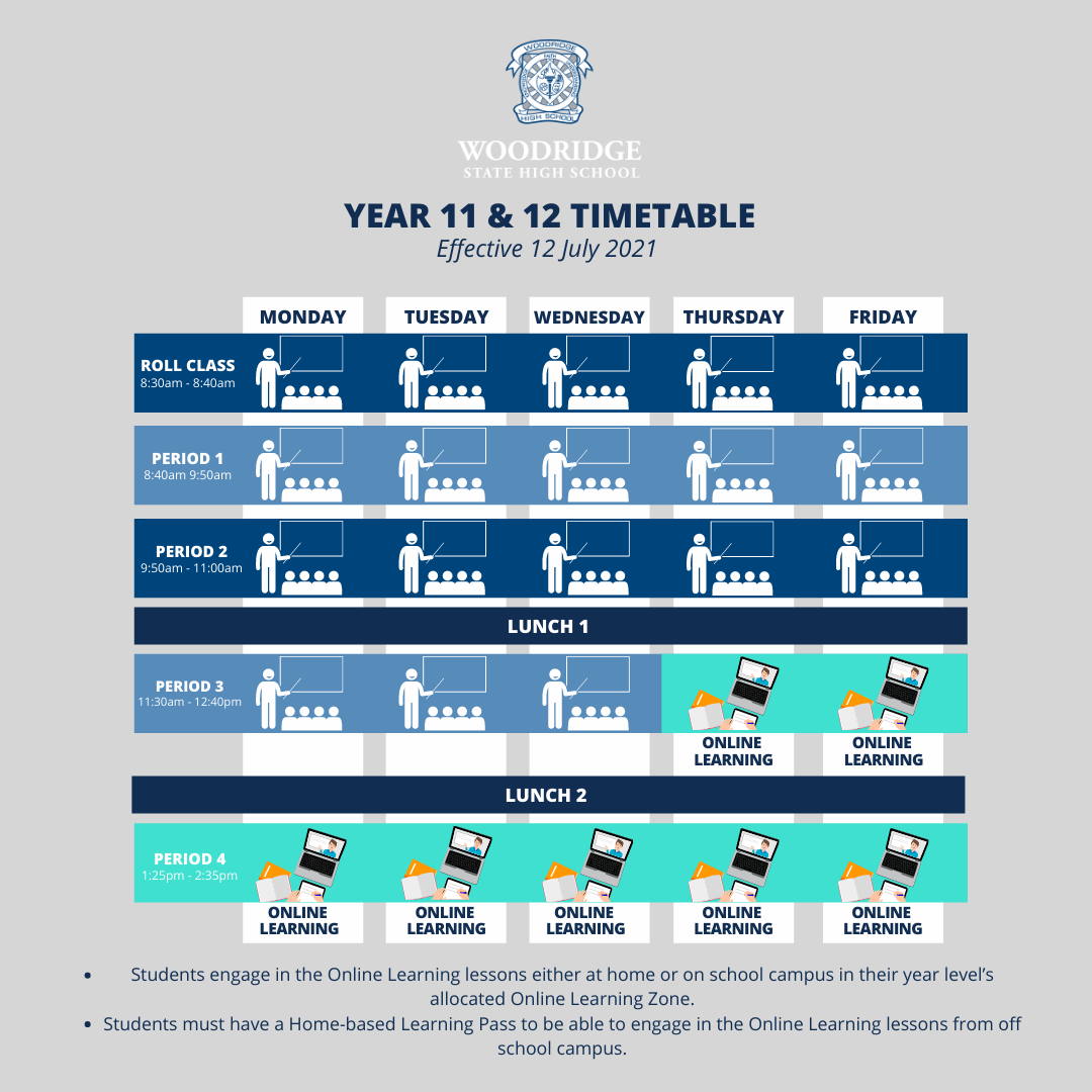 Senior school timetable